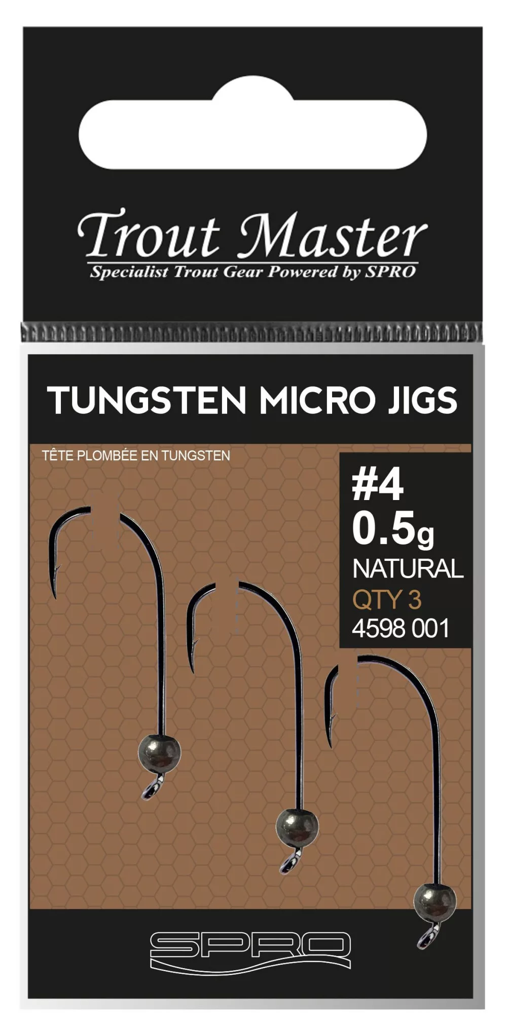 Spro Trout Master Tungsten Micro Jigs Natural 0,5g #4 jig fe